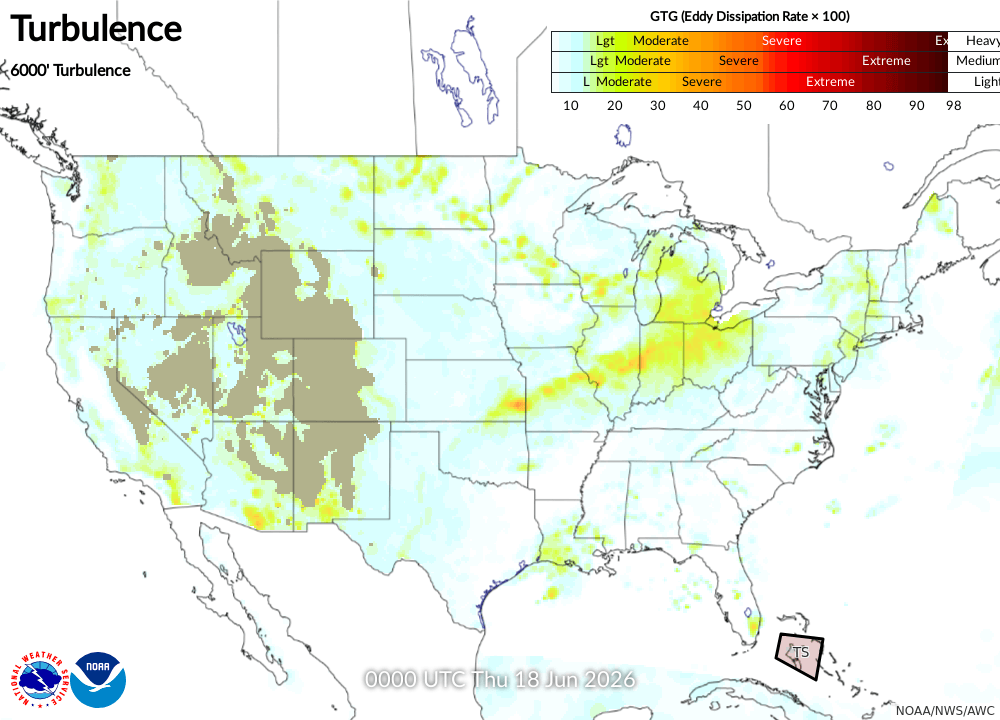 Maximum Turbulence Potential - Turbulence Forecast