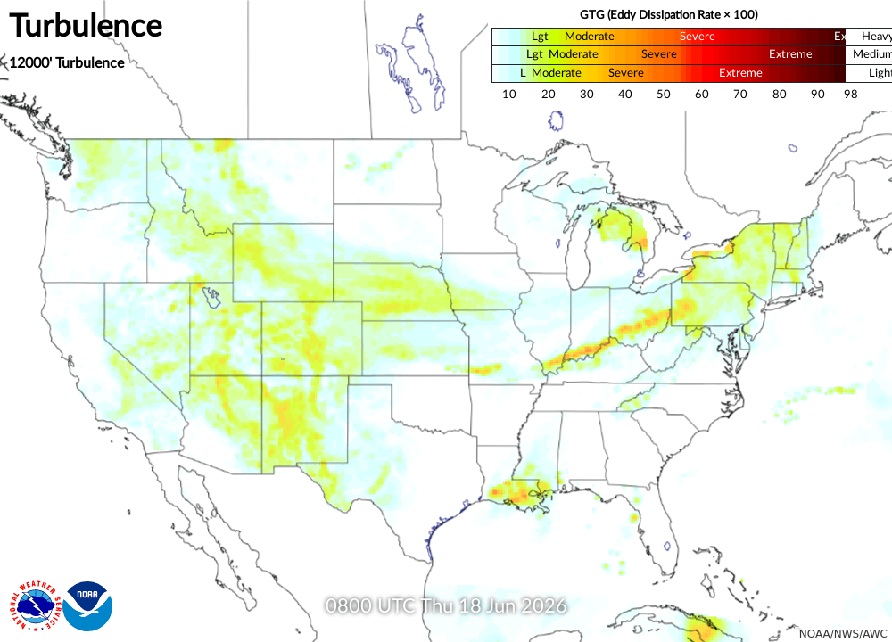 Maximum Turbulence Potential - Turbulence Forecast