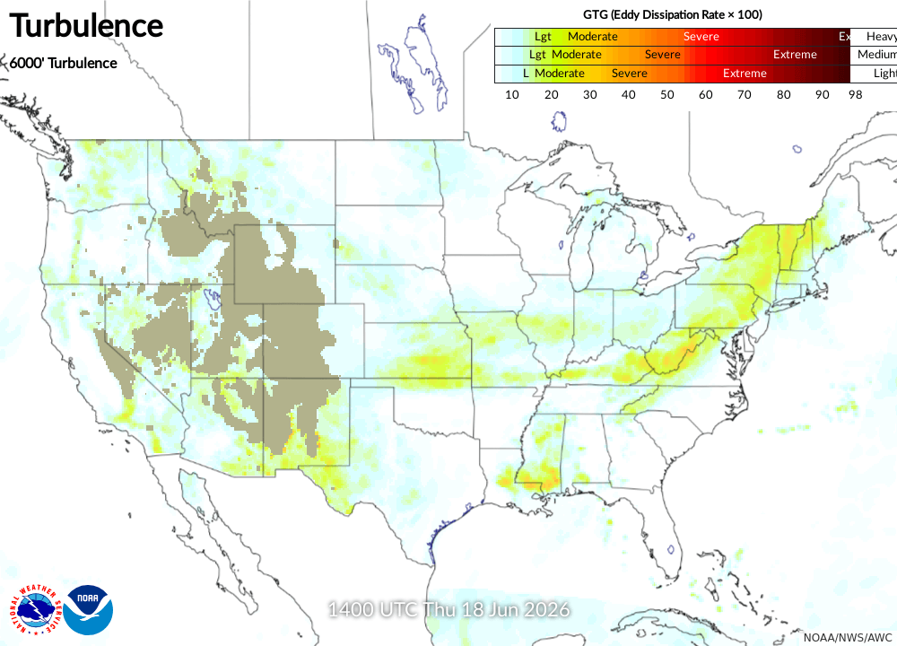 Maximum Turbulence Potential - Turbulence Forecast