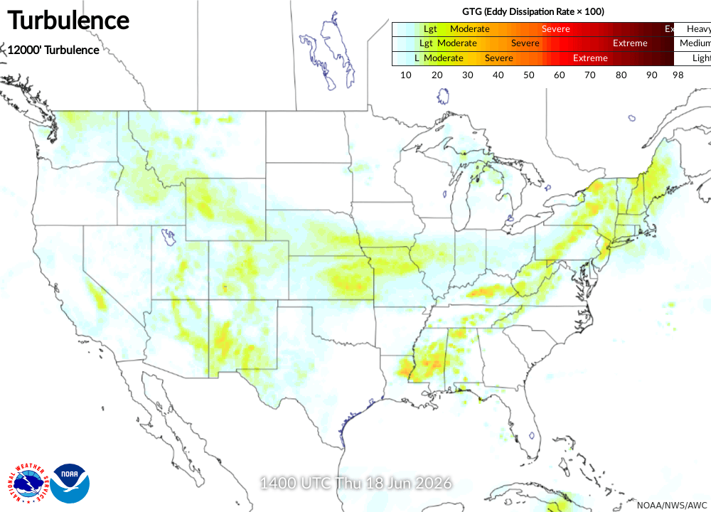 Maximum Turbulence Potential - Turbulence Forecast