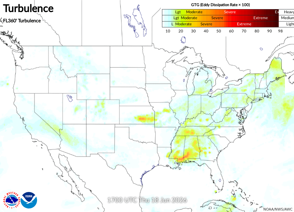 Maximum Turbulence Potential - Turbulence Forecast