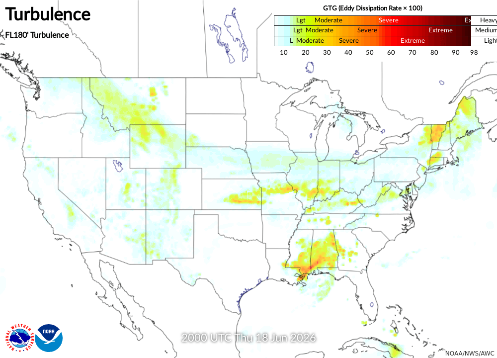 Maximum Turbulence Potential - Turbulence Forecast